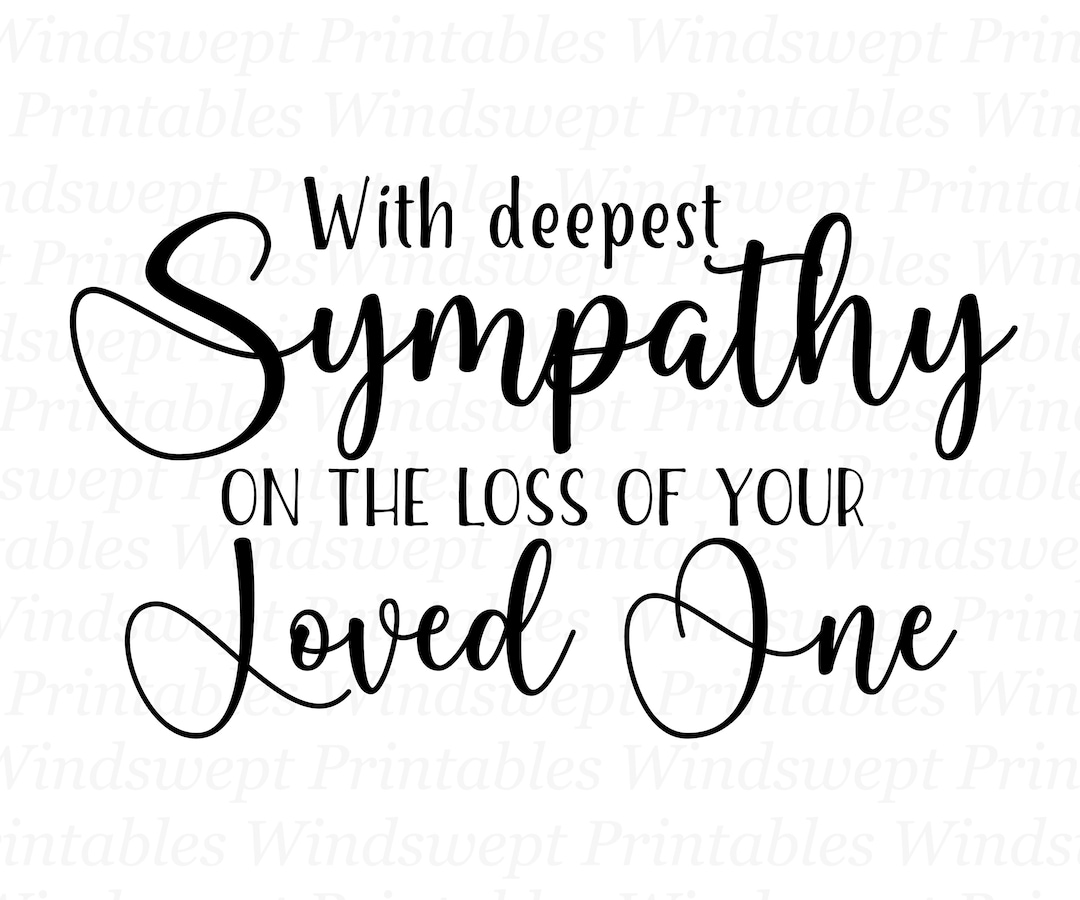 With Deepest Sympathy PNG, Memorial Clipart, Sublimation Graphics ...