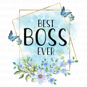 Best Boss Ever Clipart Bundle, PNG Sublimation Files, Instant Download ...