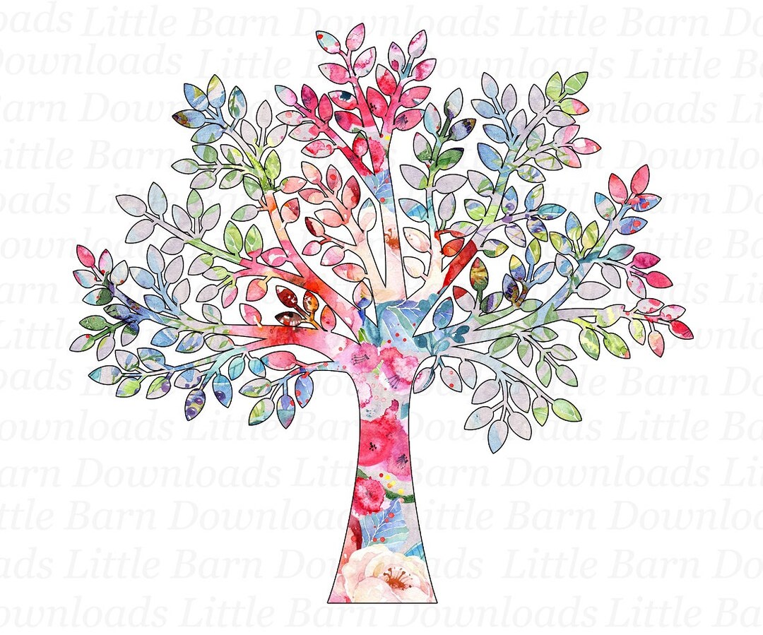 Tree Sublimation, Family Tree Sublimation, Watercolour Pngs, Tree of ...