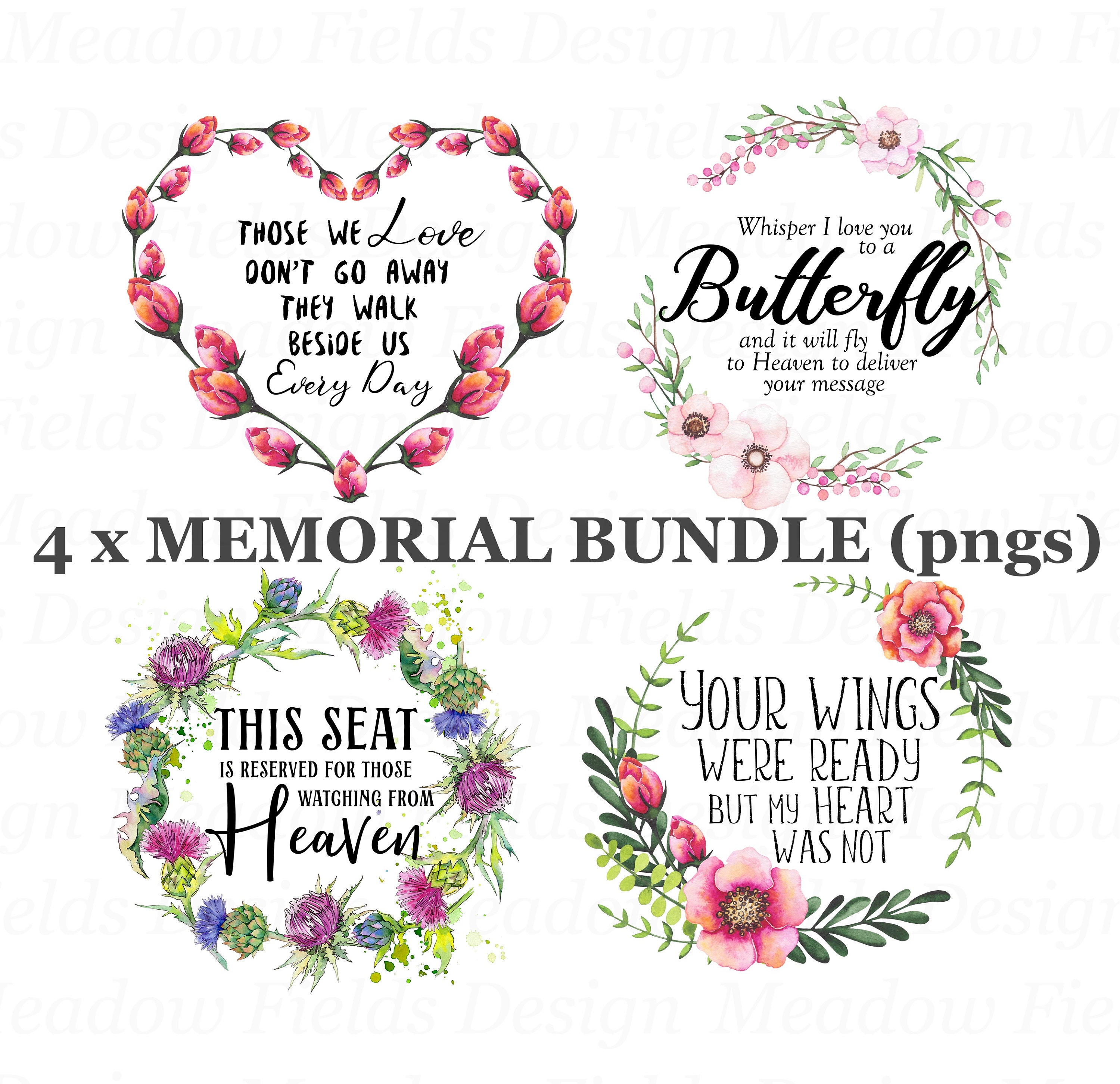 Embellishments memorial png instant download memorial sign Sublimation ...