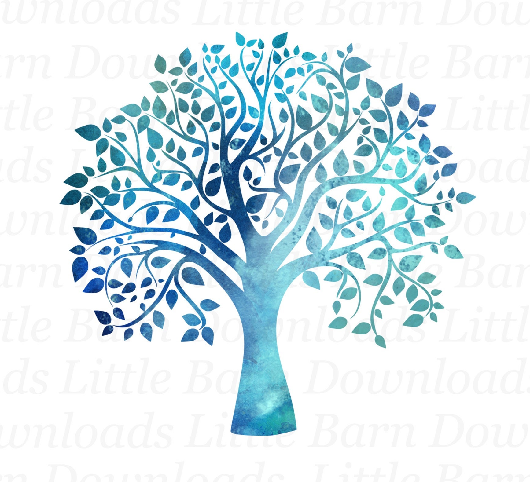 Blue Tree of Life PNG Sublimation Graphics Printable - Etsy UK
