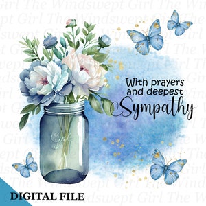 With Sympathy Clipart, PNG Sublimation Bundle, With Deepest Sympathy ...