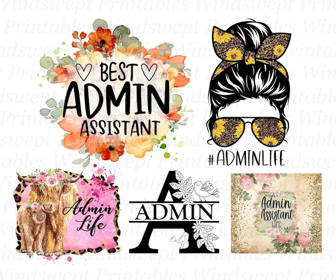 Admin Clipart, Admin PNG Bundle, Administrative Assistant PNG, Employee ...