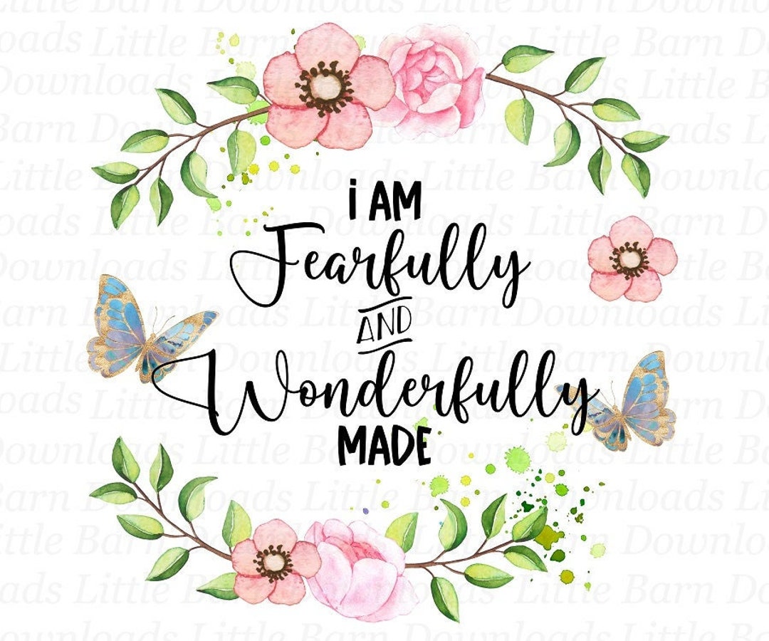 I Am Fearfully and Wonderfully Made Clipart, Religious Clipart ...