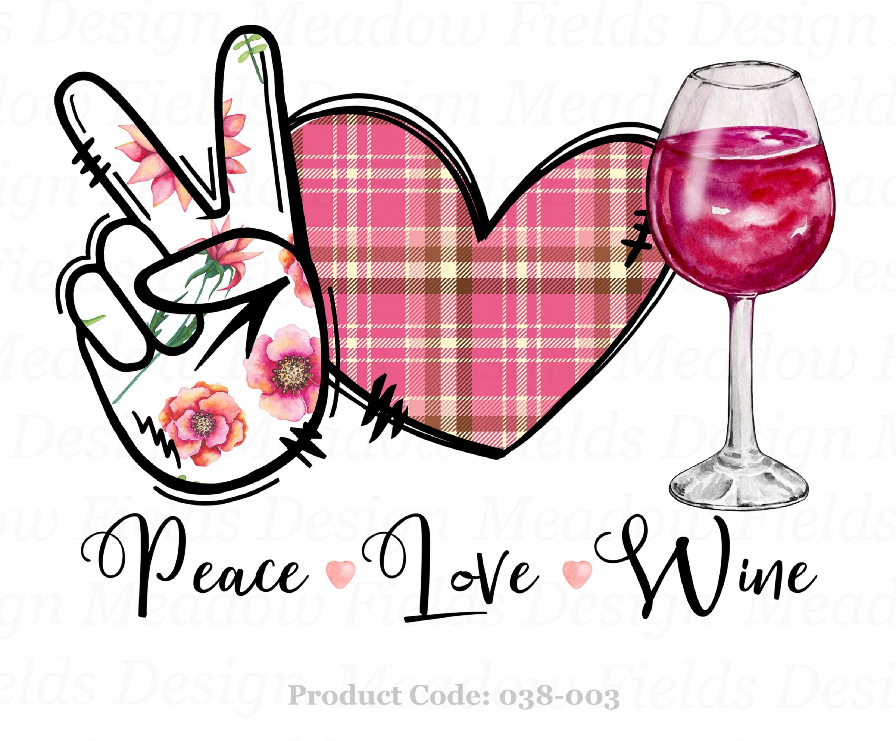 Love Peace Vino Clip Art