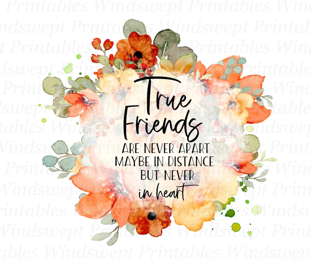 True Friends Are Never Apart PNG, Friend Clipart, Friendship ...