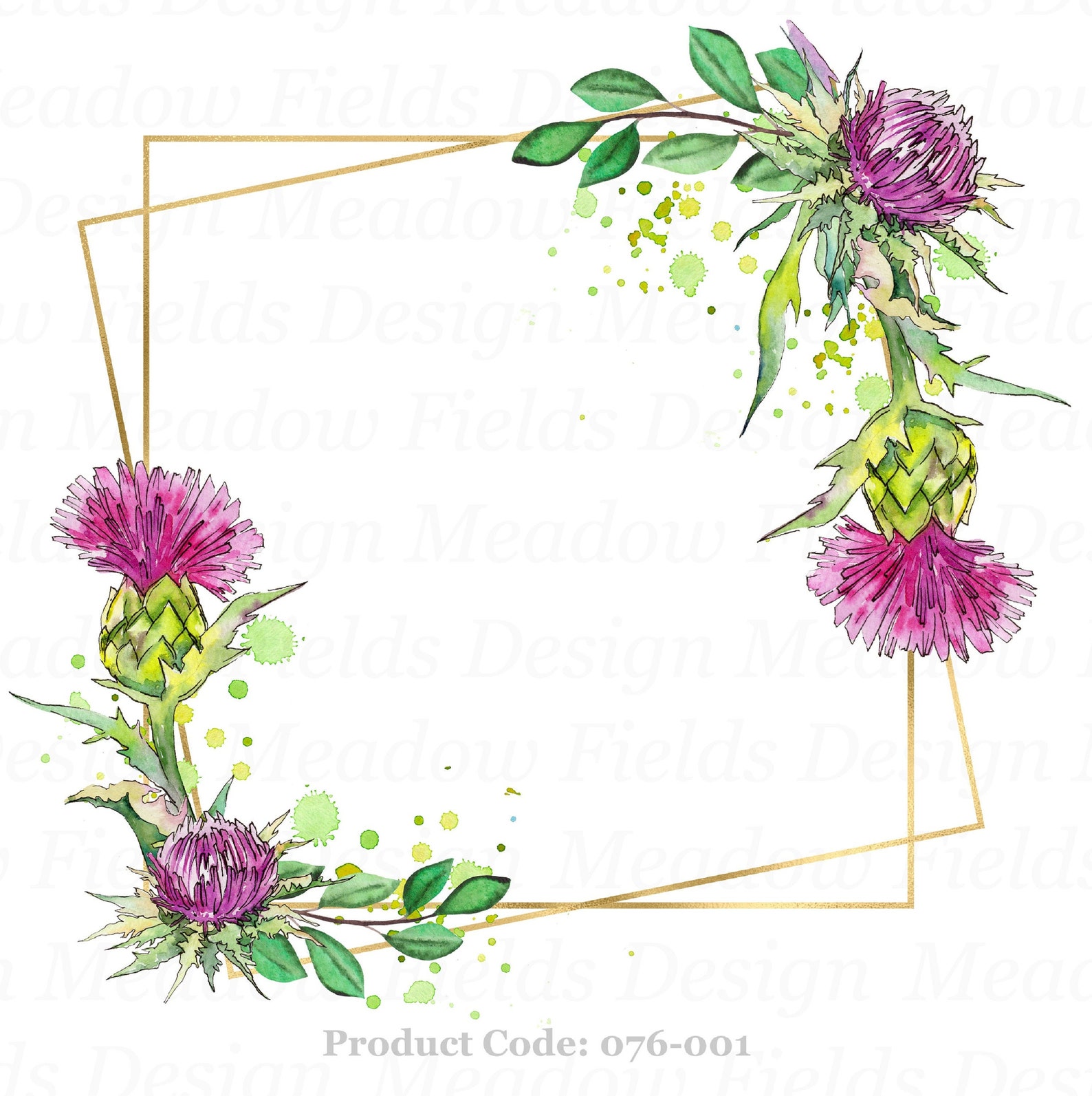 Thistle Frame Png Thistle Wreath Png Sublimation Clipart - Etsy