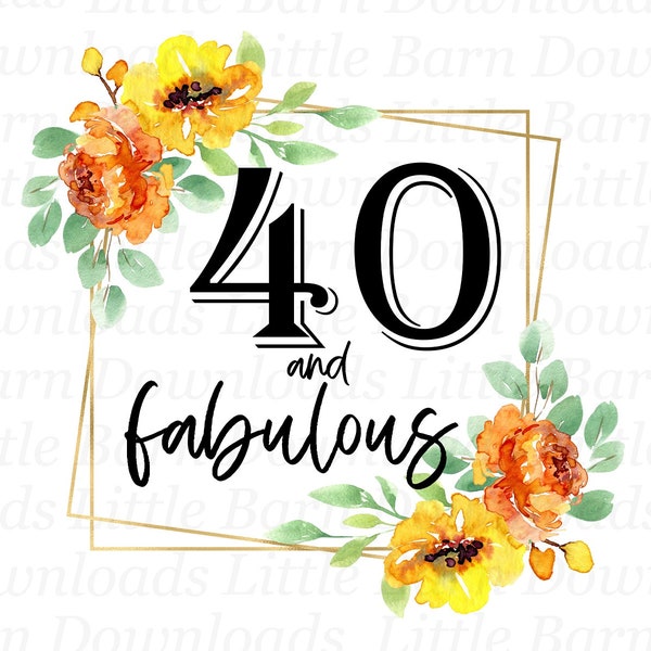 40th Birthday Balloon Clipart - Etsy
