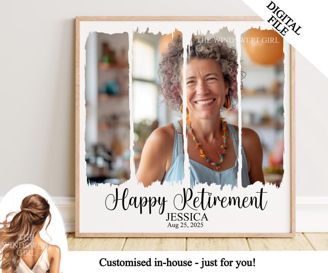 Custom Retirement Sign in PNG Format for Printing or Sublimation ...
