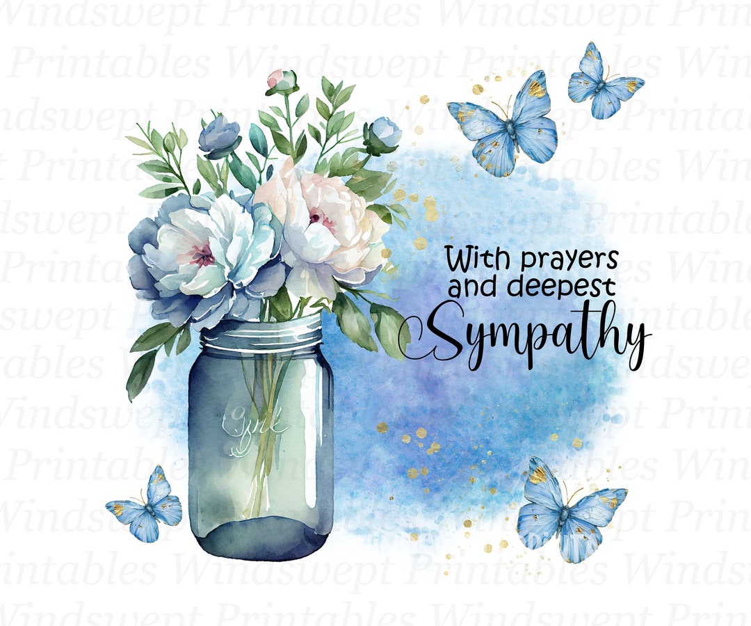 With Deepest Sympathy PNG Clipart, Instant Download, Sympathy ...