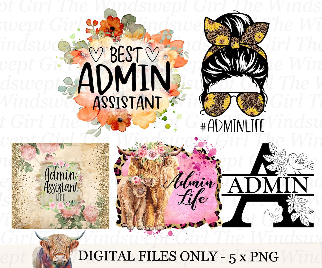 Admin Clipart, Admin PNG Bundle, Administrative Assistant PNG, Employee ...