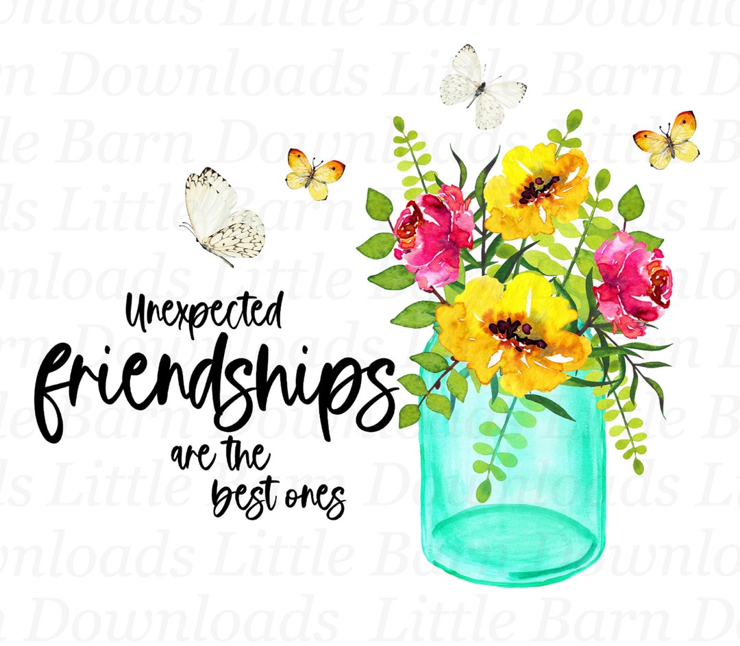 Friendship Clipart, Friends PNG, Sayings and Quotes, Sublimation ...