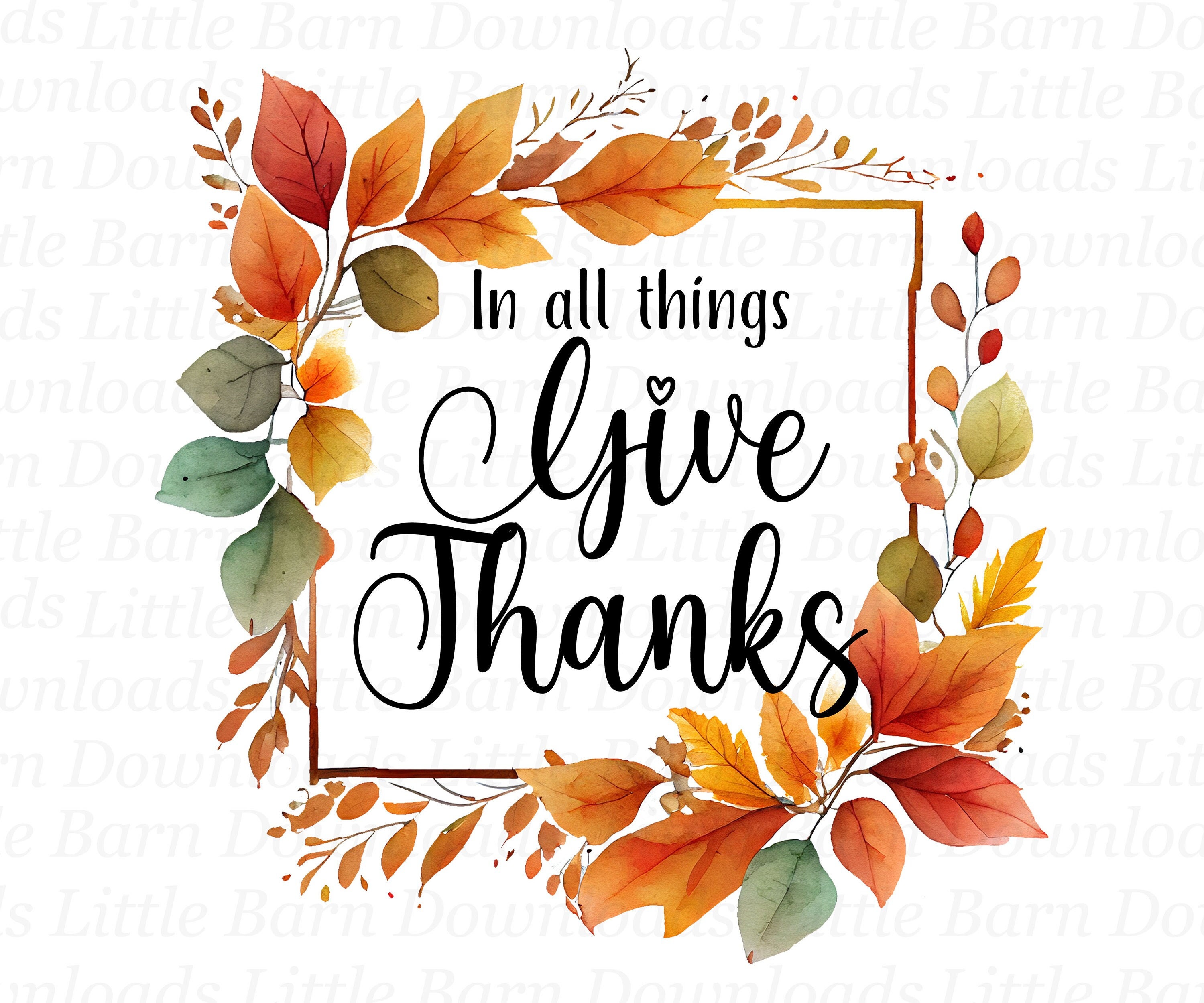 God Always Giving Thanks Clip Art