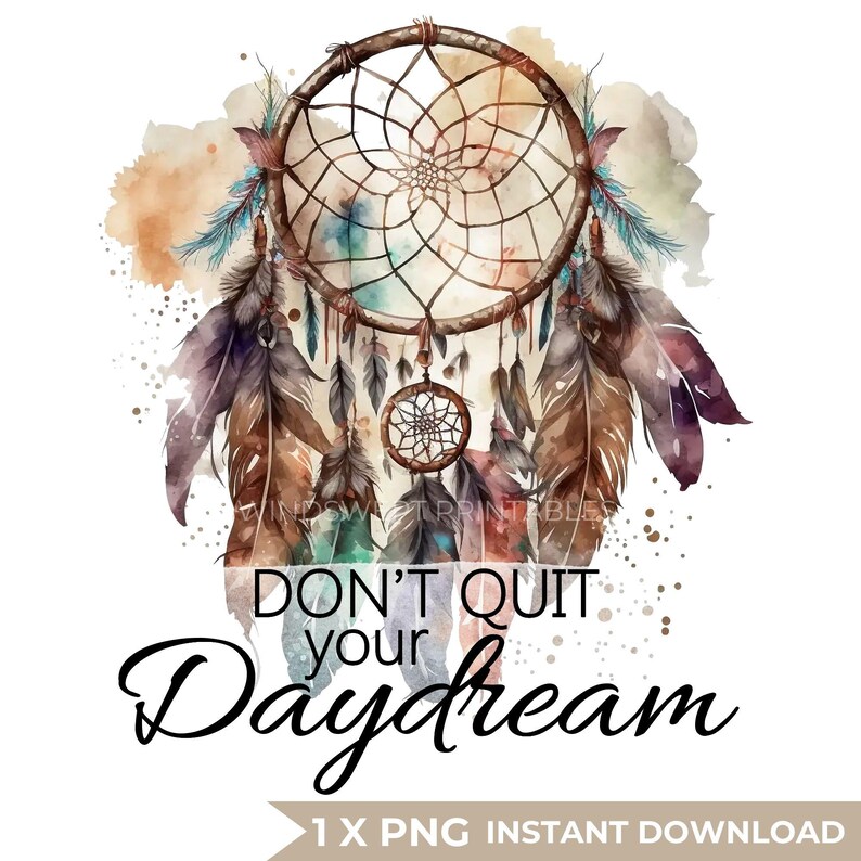 Daydream Clipart: PNG File for Sublimation, Dreamcatcher Print ...