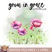 Grow in Grace Clipart, Scriptures Sublimation Graphics, Instant Digital ...
