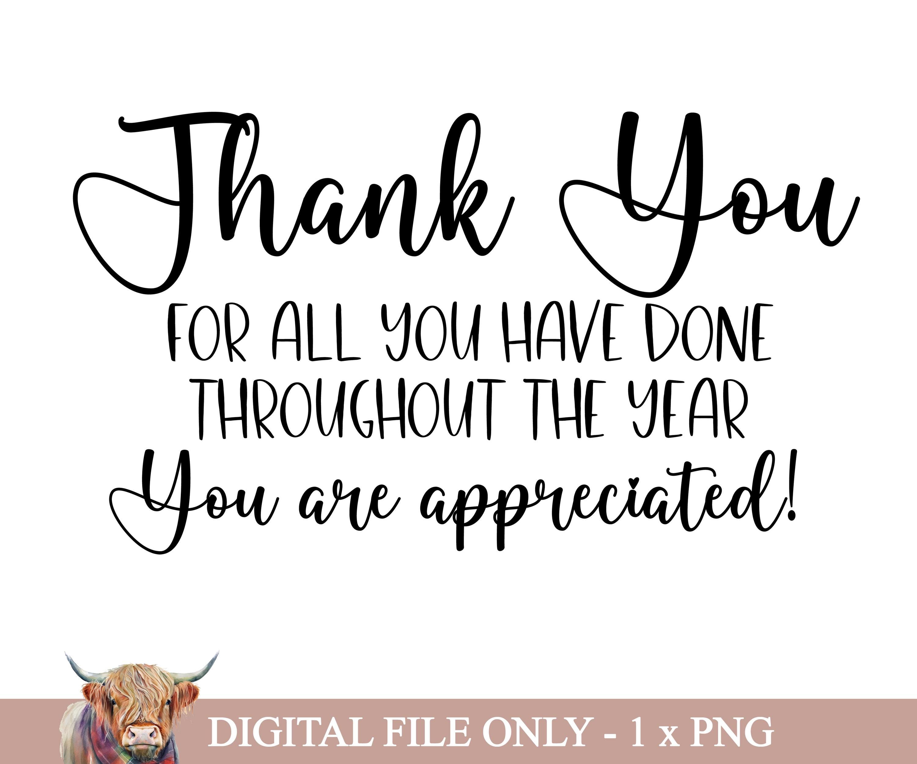 Thank You For Employees Hard Work