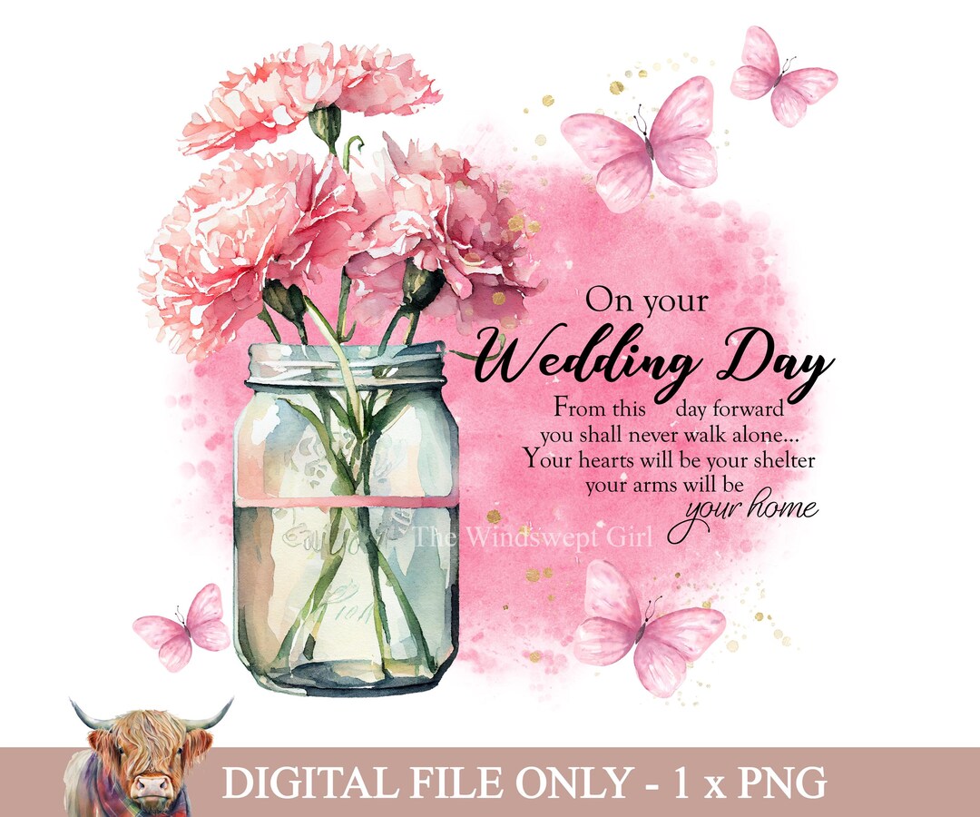 Wedding Day Clipart, Getting Married Pngs, From This Day Forward, Pink ...