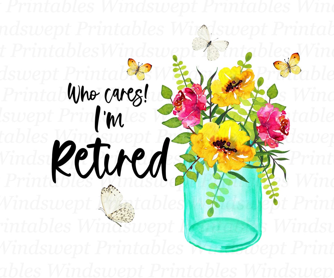 Retirement Clipart, Retired PNG, Sublimation Designs, Waterslide Decals ...