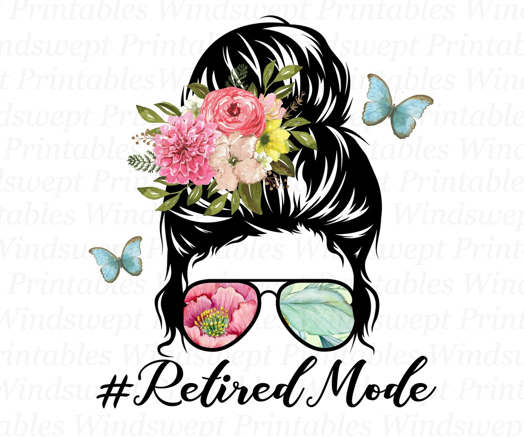 Retired Mode PNG, Retired Clipart, Instant Digital Download, Retirement ...