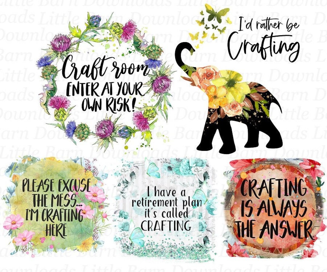 Crafting PNG Bundle, Crafter Clipart, Crafting Transfers, Sublimation ...