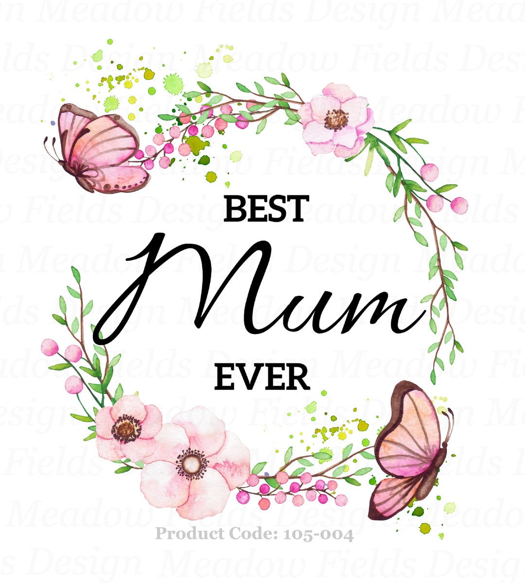 Best Mum Ever Png, Thank You Mum, Gift for Mum, Waterslide Transfers ...