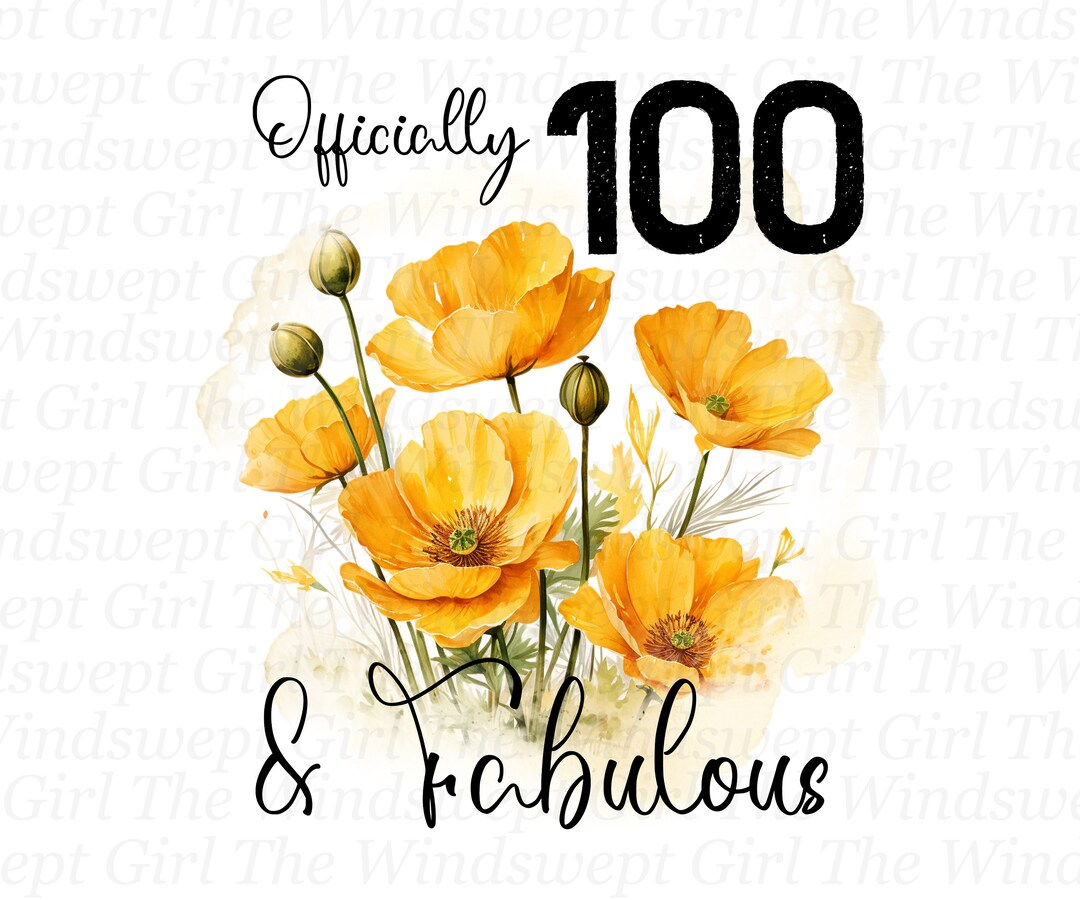 100th Birthday Clipart, Happy 100th Birthday, Sublimation Graphics ...
