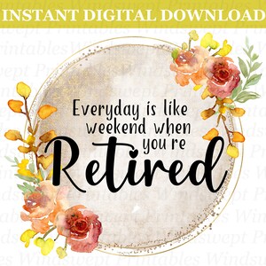 Retirement Clipart, Retired PNG, Sublimation Designs, Waterslide Decals ...