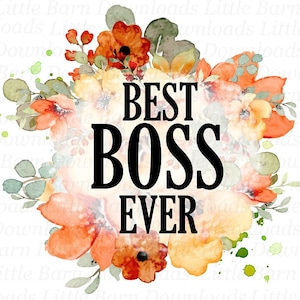 Best Boss Ever Clipart Bundle, PNG Sublimation Bundles, Instant ...