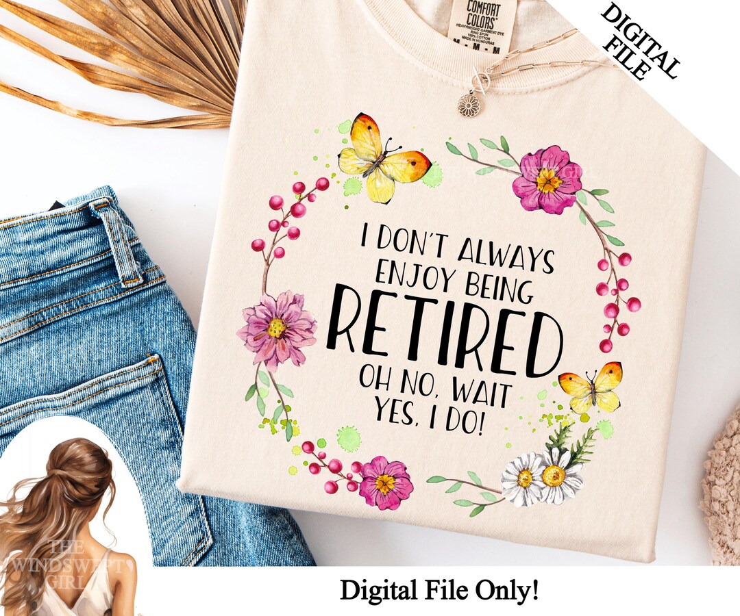 Retirement Clipart for Sublimation, Instant Download, Retired ...