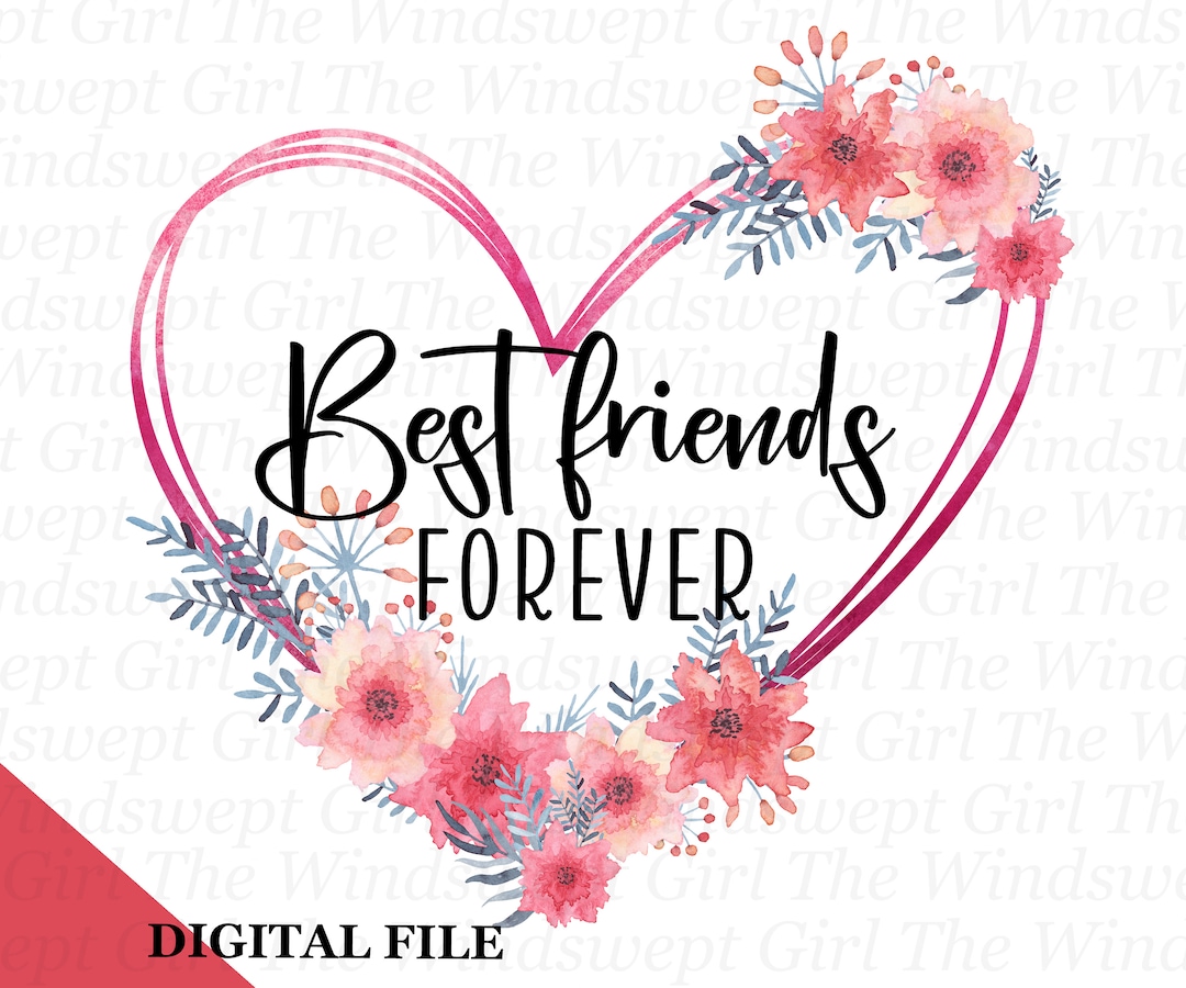 Best Friends Forever Clipart, Friend Sublimation Graphics, Friend ...