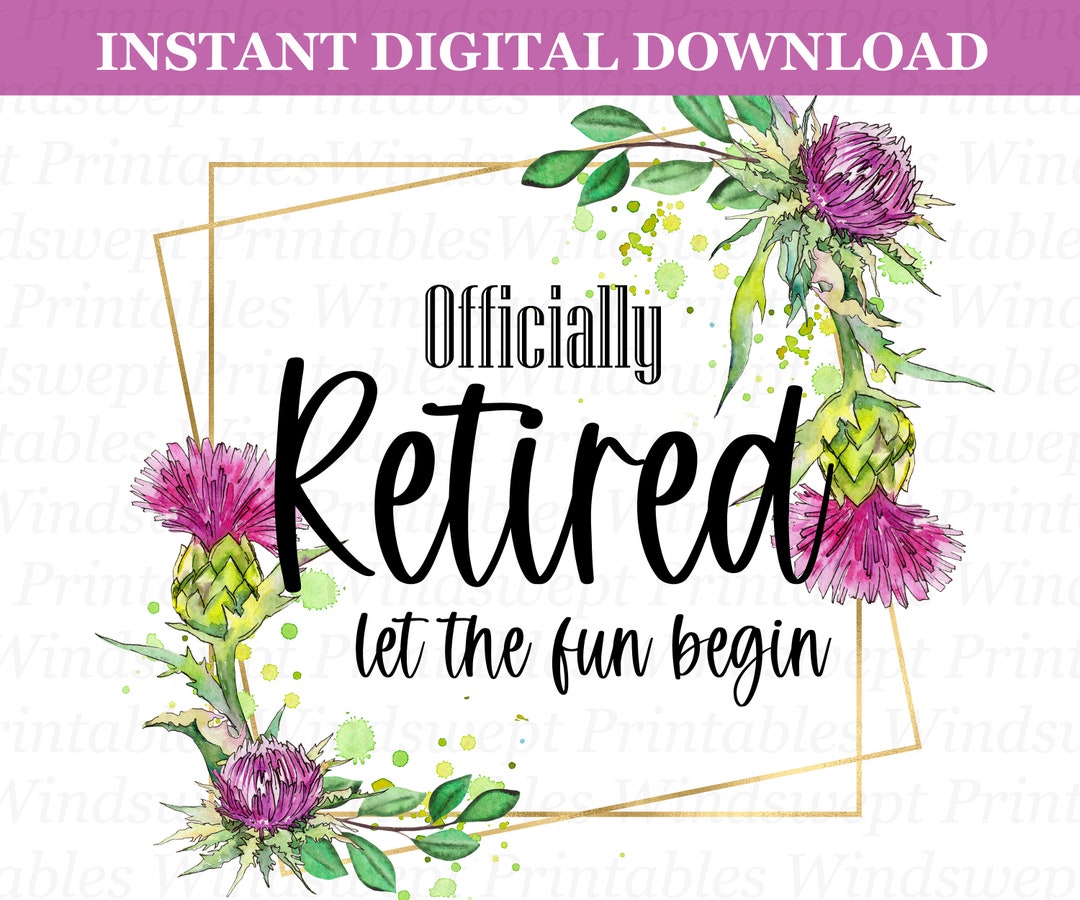 Retirement Clipart Retired PNG Sublimation Designs - Etsy
