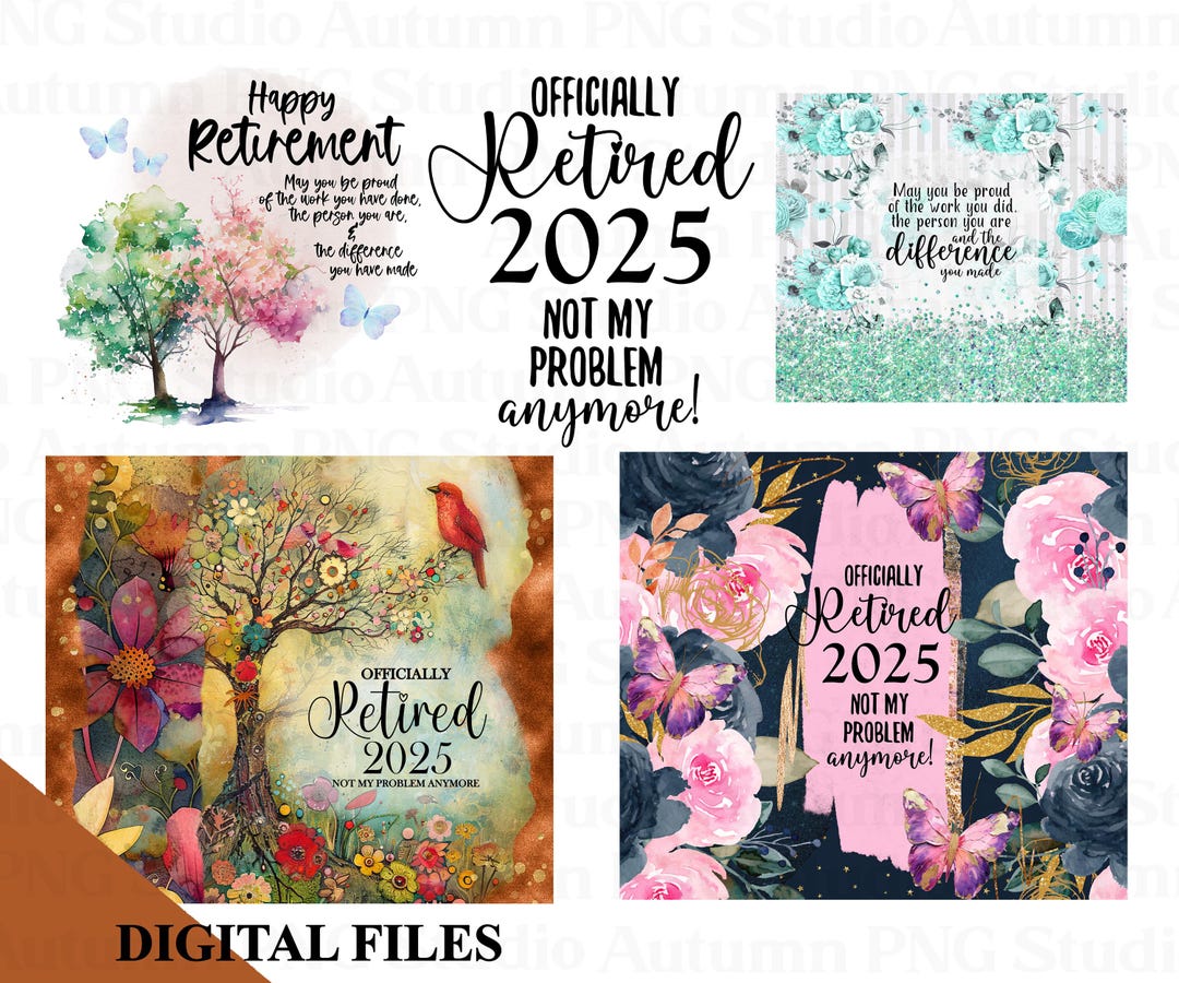 Retirement Sublimation PNG Files, Instant Download, Printable ...
