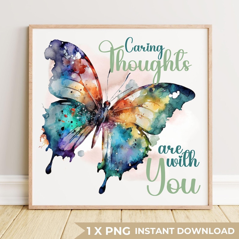 Caring Thoughts PNG File: Clipart for Sublimation, Get Well Soon ...