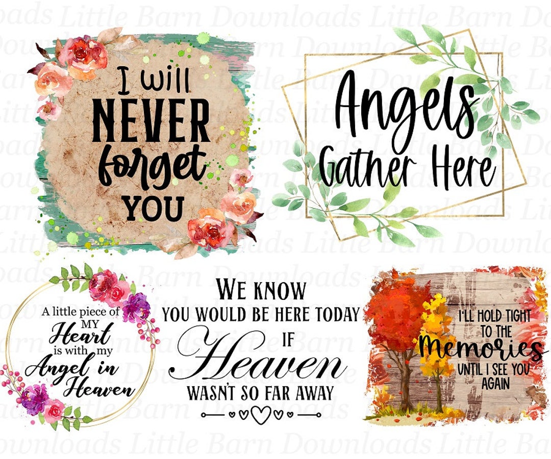 Memorial Sayings PNG, in Loving Memory Clipart, Sublimation Graphics ...