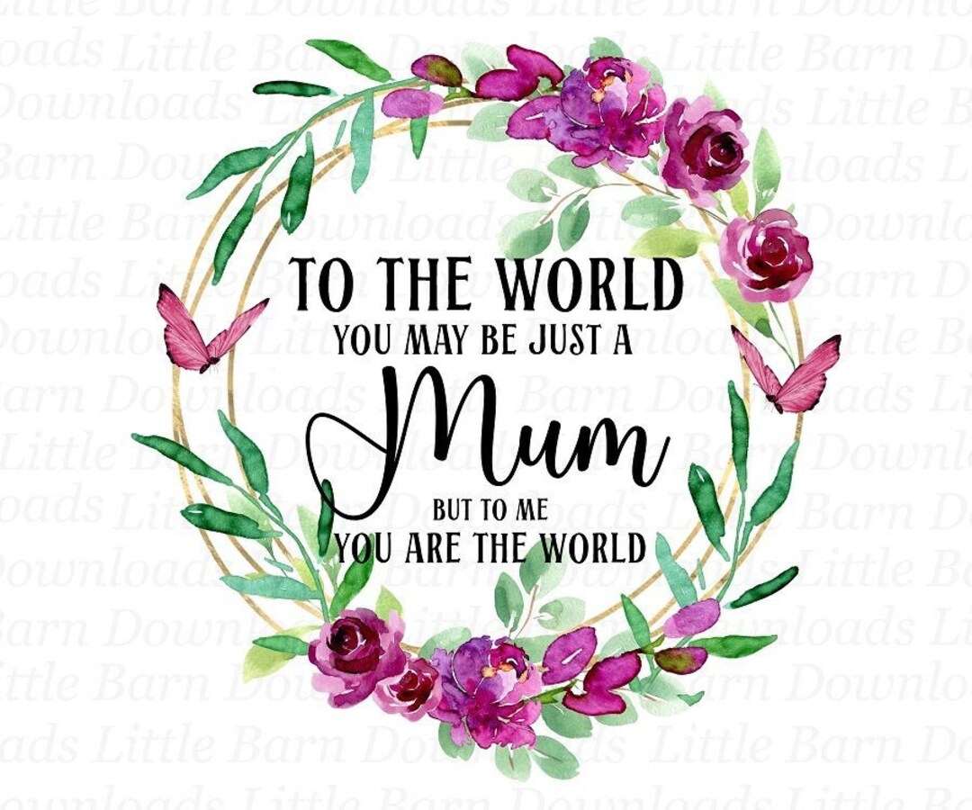 Mum Clipart: Mum Png, Mum Sayings, Mother's Day Clipart, Sublimation ...