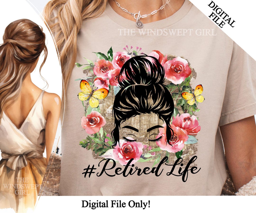 Retired Life Png File for Sublimation, Retirement Gift for Co-worker ...