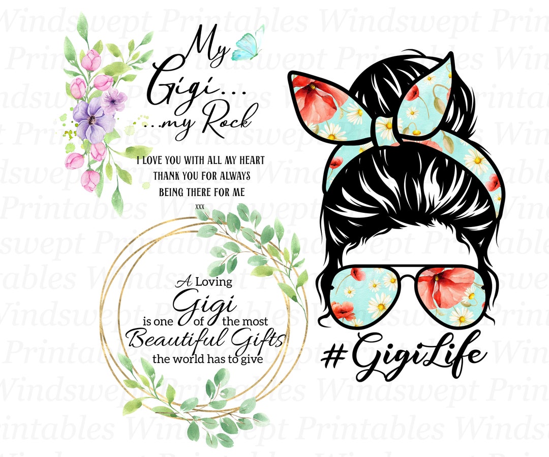 Gigi PNG Bundle, Gigi Clipart, Gigi Sublimation Graphics, Waterslide ...