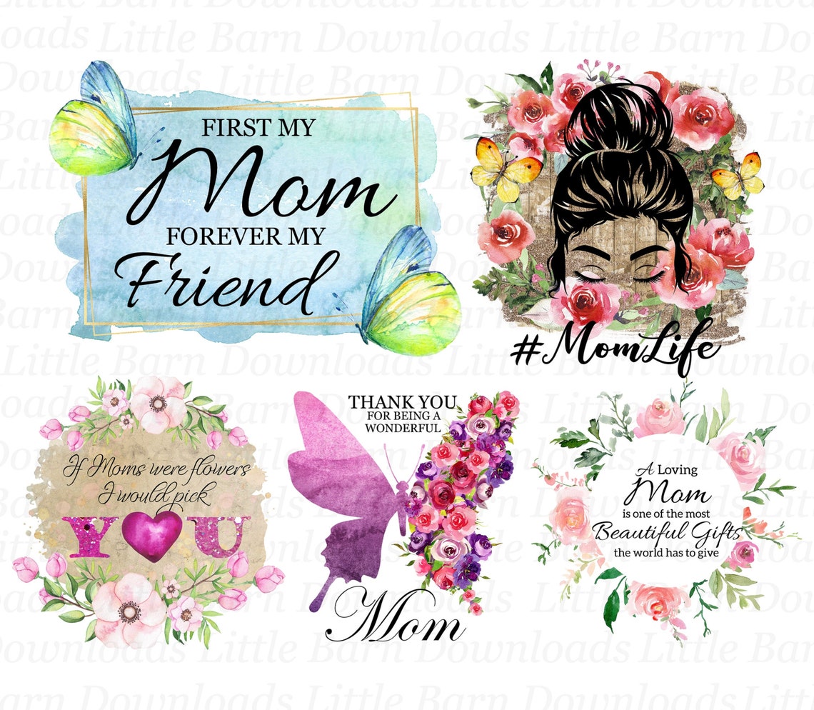 Mom Bundle PNGS Mother's Day Clipart Sublimation - Etsy