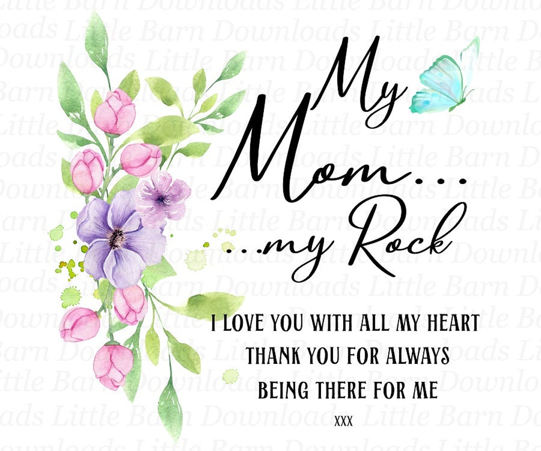 My Mom My Rock Png Thank You Mom Png Sublimation Graphics - Etsy