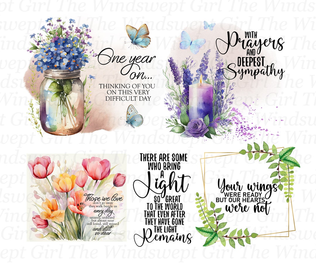 Memorial Clipart, Memorial Sublimation, in Loving Memory Printables ...