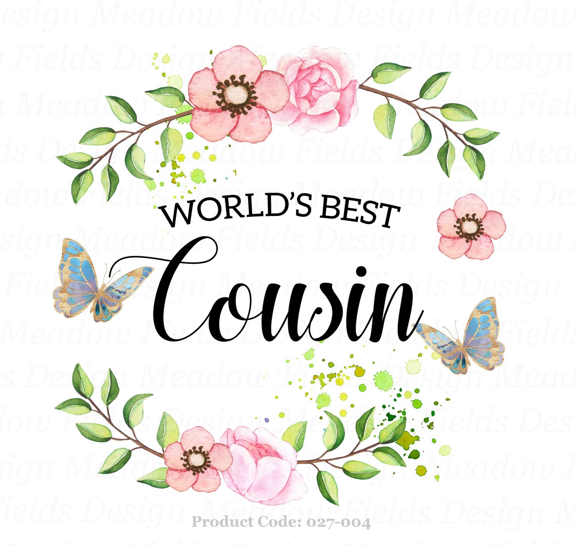 World's Best Cousin Png Cousin Print Gift for Cousin | Etsy