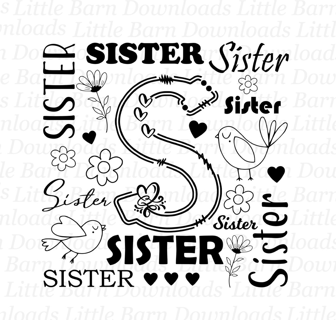 Sister PNG, Sister Clipart, Digital Waterslide, Transparent Background ...