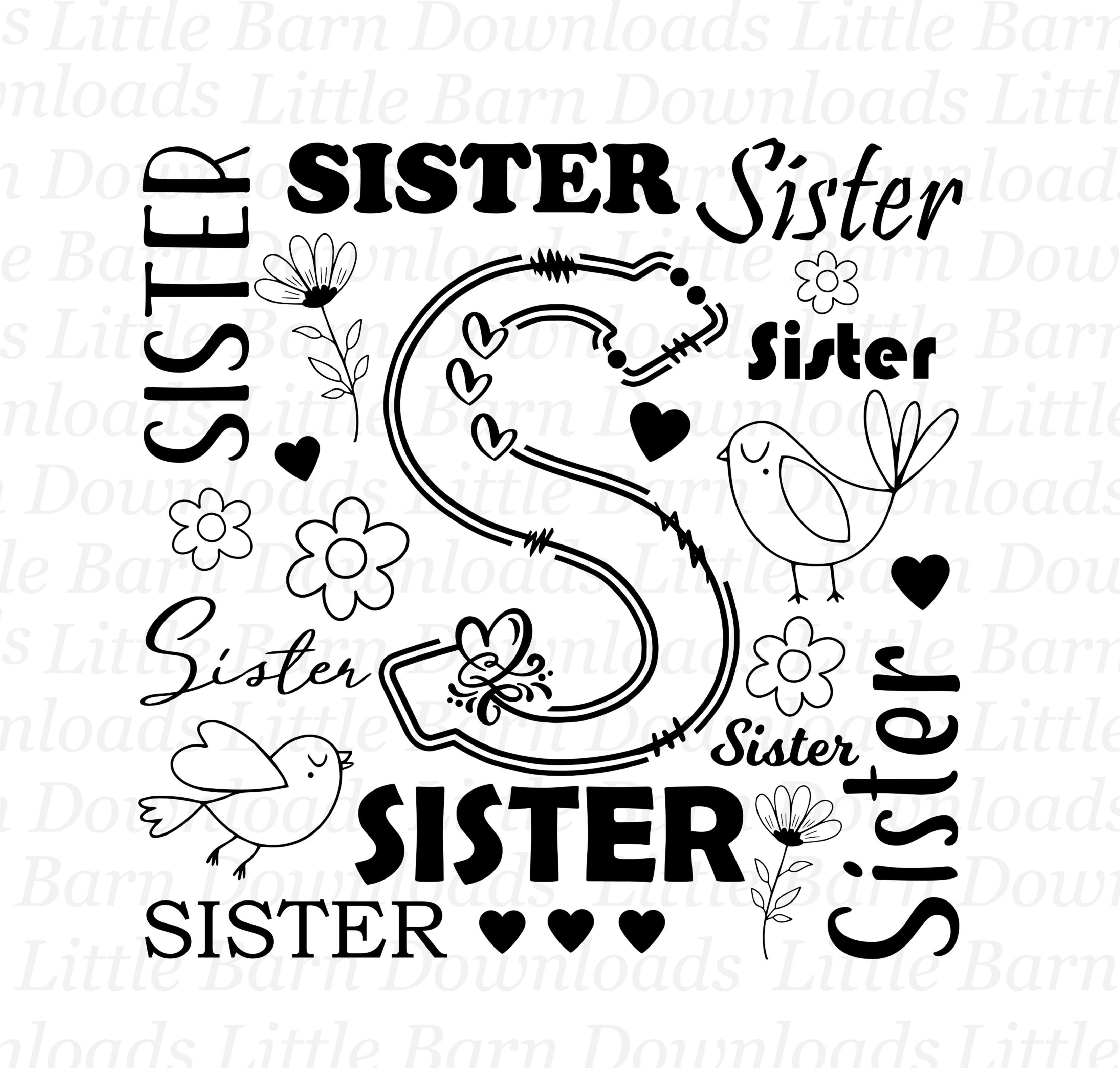 Sister PNG Sister Clipart Digital Waterslide Transparent - Etsy