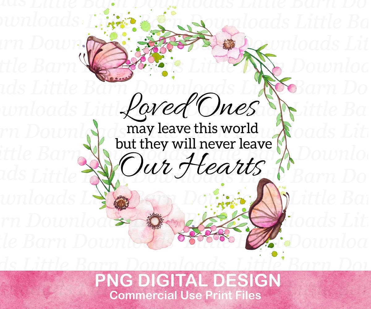 Memorial Sayings PNG in Loving Memory Clipart Sublimation - Etsy