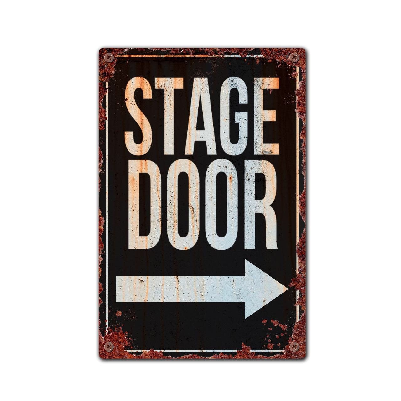 Stage Door Sign Vintage Metal Wall Plaque Concerts Rock - Etsy