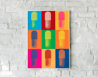 Pop Art Pill Poster - Etsy