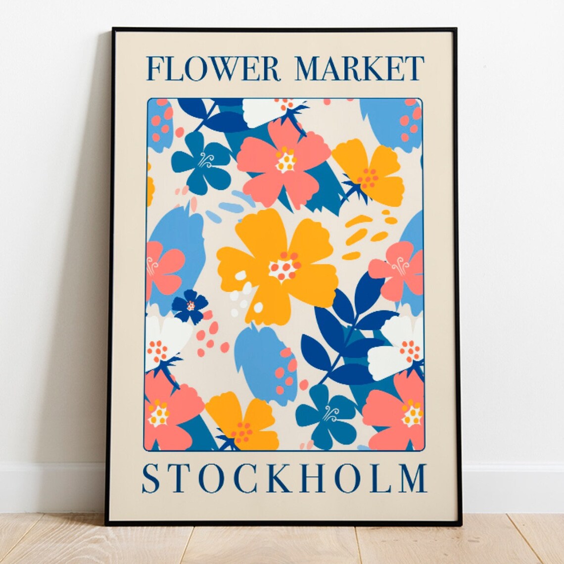 Flower Market Art Print Stockholm Flower Print Flower Wall | Etsy
