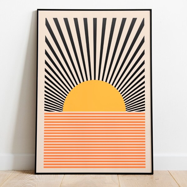 Retro Sun Art - Etsy