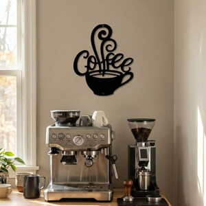 Coffee Cup Metal Sign for Kitchen, Farmhouse Café Bar Accent - Etsy