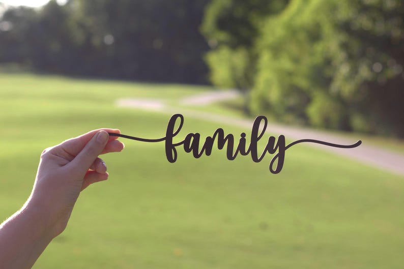 Custom Family Name Sign: Metal Laser Cut Wall Art - Etsy